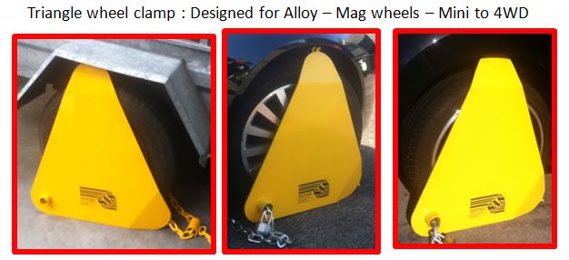 Triangle Wheel clamp - Safe and Secure Products LTD